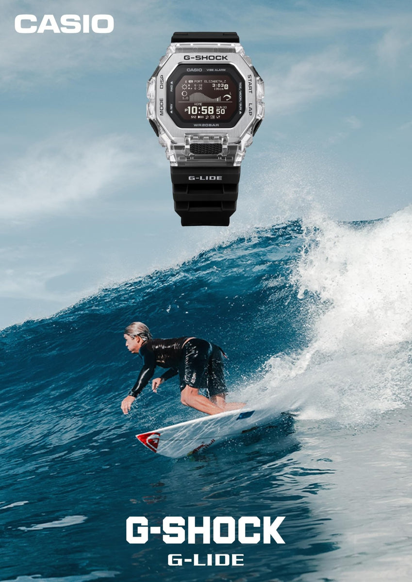 Casio G-Shock G-Lide Bluetooth Eco-Friendly Watch GBX-100S-2JF Blue Me – WAFUU JAPAN