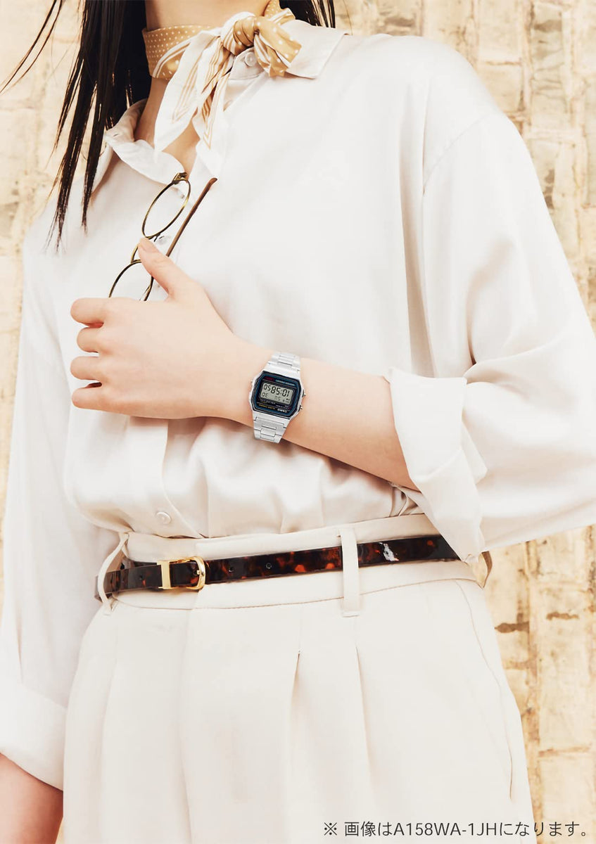 Casio A168WA-1A2WJR Silver Digital Watch for Men – WAFUU JAPAN