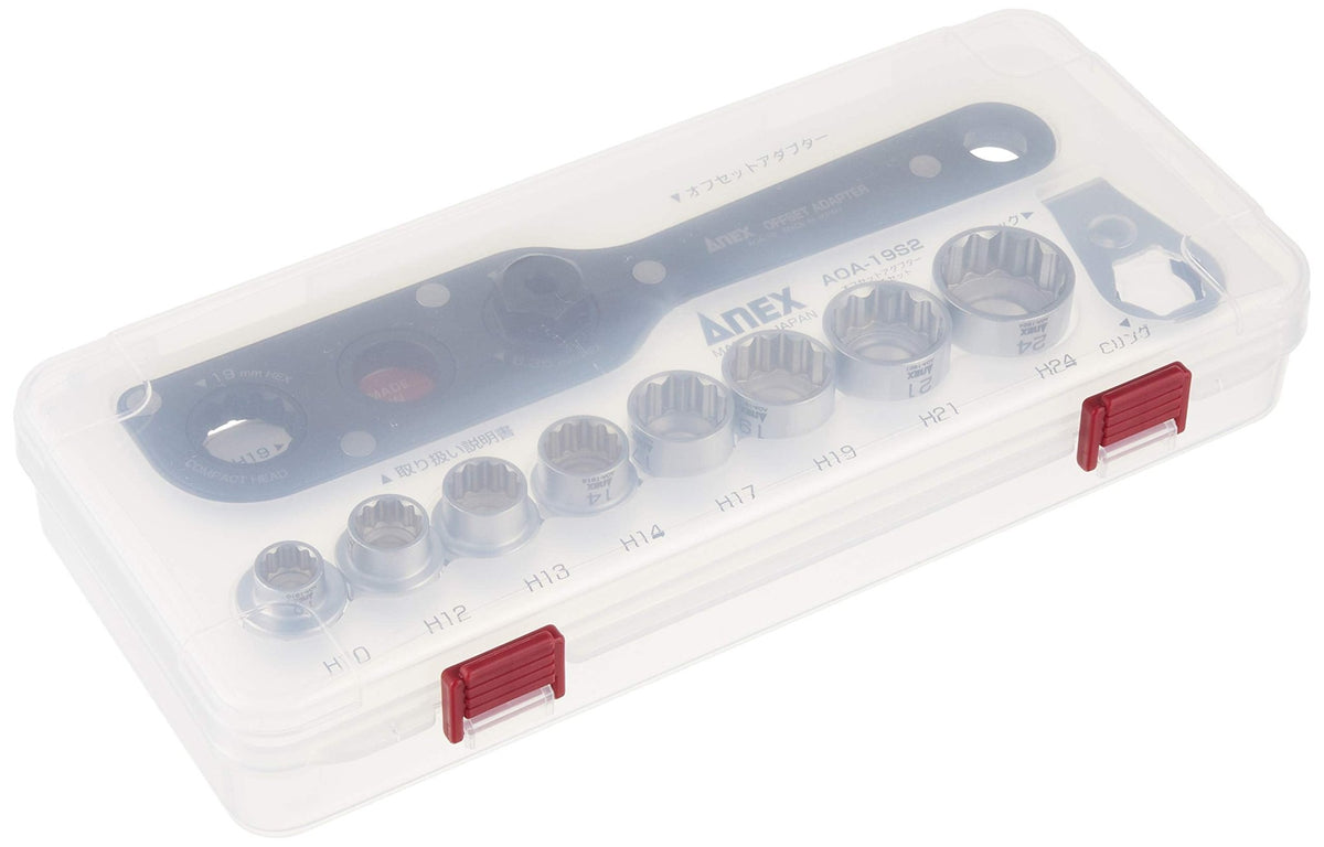 Anex Offset Adapter 19mm Multi Set with Case AOA-19S2 – WAFUU JAPAN