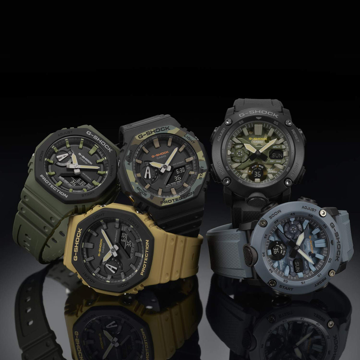 CASIO G-Shock GA-2110SU-9AJF Men's Yellow Carbon Core Guard Watch Made ...