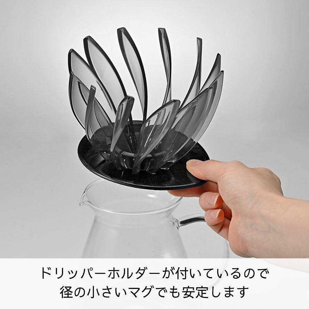 HARIO V60 Dripper SUIREN 02 Black 1~4 Cups Coffee Hand Drip Spiral Rib ...