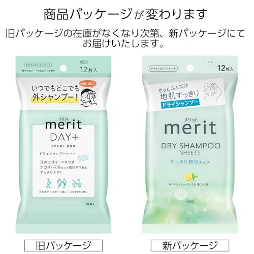 Merit Day Plus Dry Shampoo Sheets White Green 12 sheets – WAFUU JAPAN