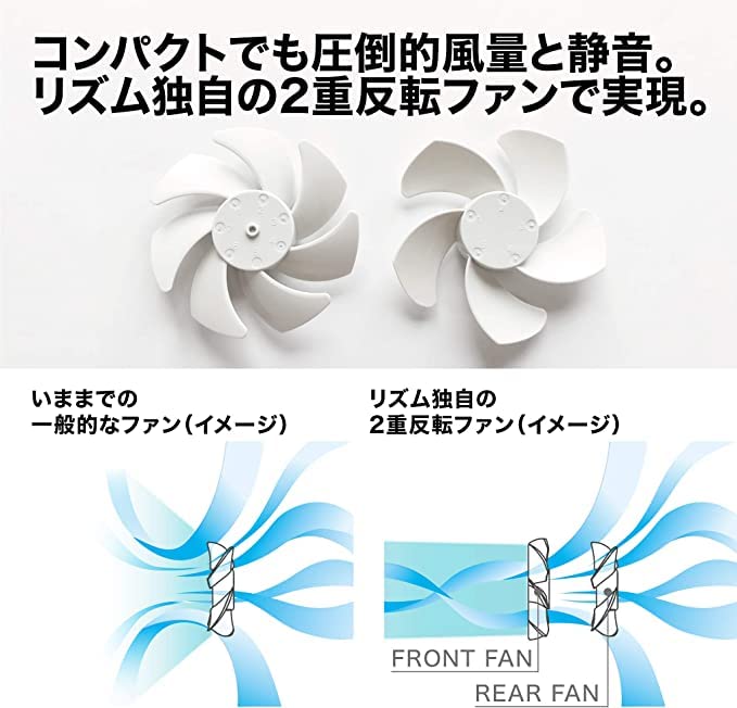 RHYTHM 2025 Handy Fan 3-way High airflow USB – WAFUU JAPAN