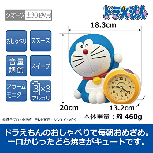 Seiko Clock Alarm Clock Alarm Clock Talking Alarm Doraemon JF383A ...